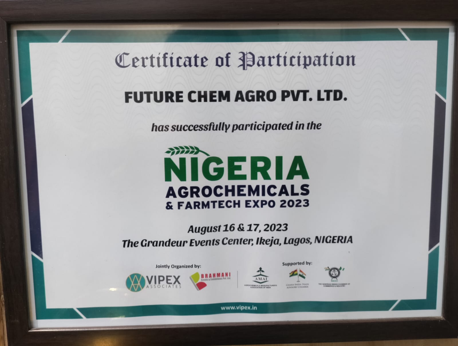 Awards & Recognization - Future Chem Agro